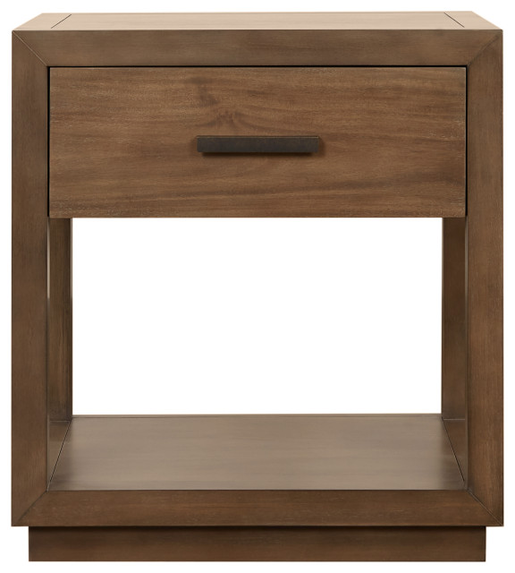Leon 1-Drawer End Table, Natural - Transitional - Side Tables And End ...