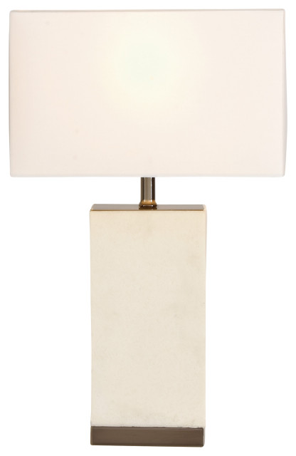 Contemporary Rectangular White Table Lamp With Rectangular Lamp Shade ...