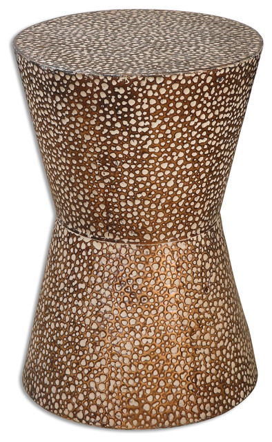 Cutler Drum Shaped Accent Table - Contemporary - Side Tables And End ...