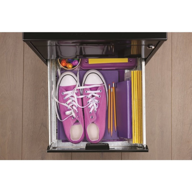 Carell Furniture 3-Drawer Modern Metal File Cabinet with Pencil-Drawer ...