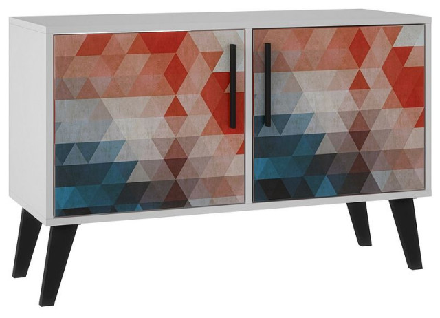 Amsterdam Double Side Table 2.0 in Multi Color Red and Blue ...