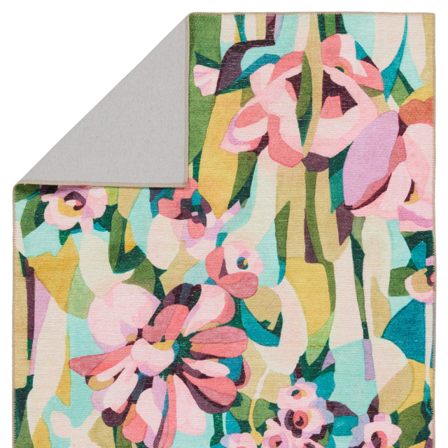 Vibe Amicia Outdoor Floral Multicolor/Pink Area Rug, 2'6"X8 ...