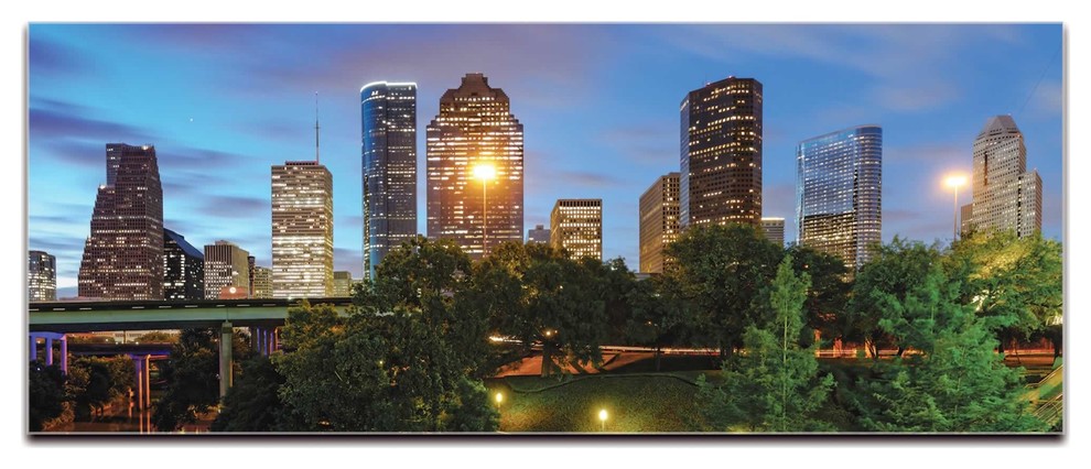 Houston City Skyline, Urban Modern Wall Art, Contemporary Cityscape ...