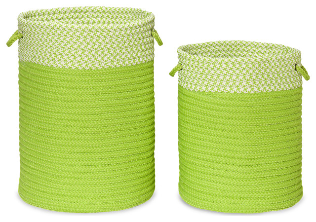 Splash In-Outdoor Hampers Green 15"x15"x18", Round, Braided - Hampers ...