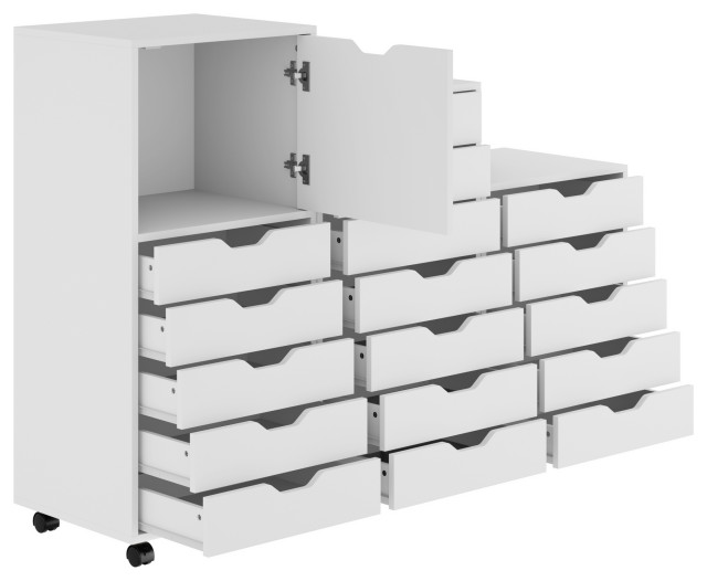 Halifax 3-Pc Multi-Drawer Storage Cabinet Set, White - Transitional ...