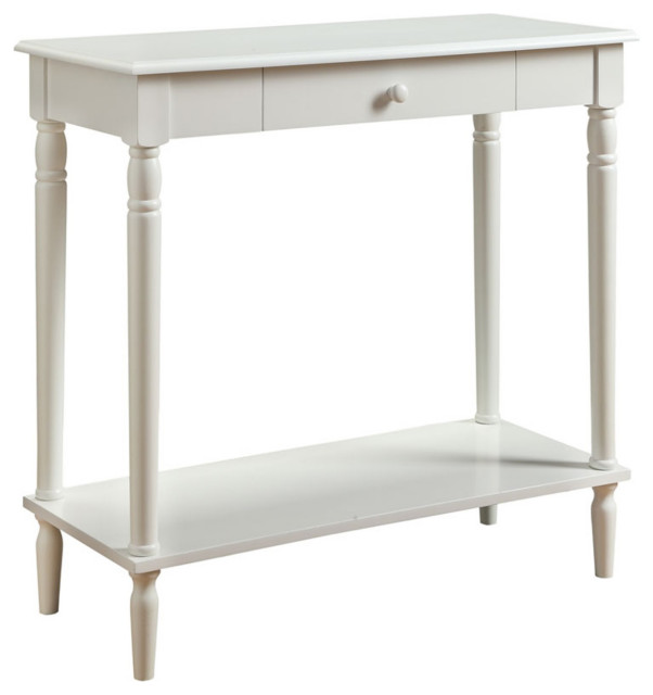 French Country 1 Drawer Hall Table With Shelf - Traditional - Console ...