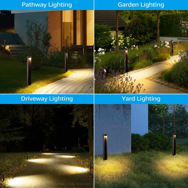 12-Pack LED Landscape Pathway Light, Low Voltage Side Lit Path lights ...