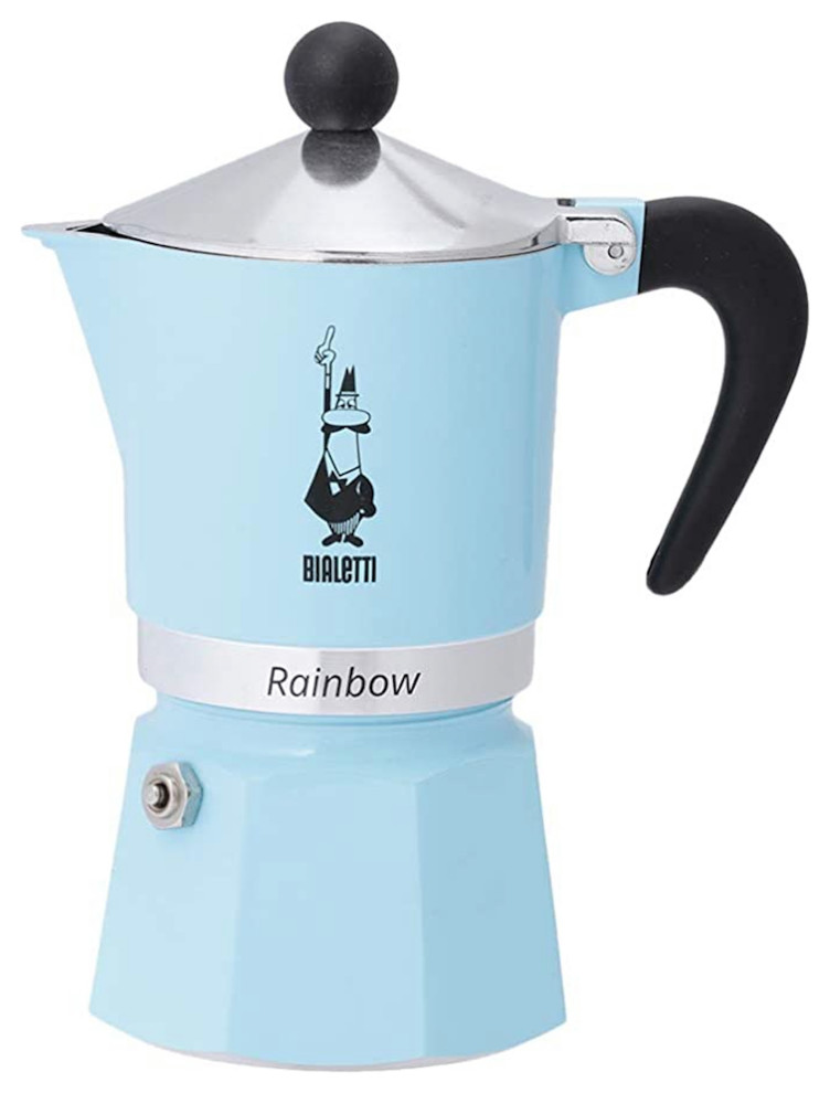 Bialetti Rainbow Light Blue 3 Cup Stovetop Espresso Maker ...