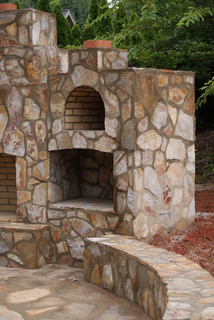 The Morrison Family Wood Fired Brick Pizza Oven & Fireplace in North ...