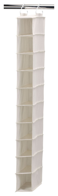 10-Pocket Canvas Shoe Organizer - Transitional - Shoe Storage - by ...