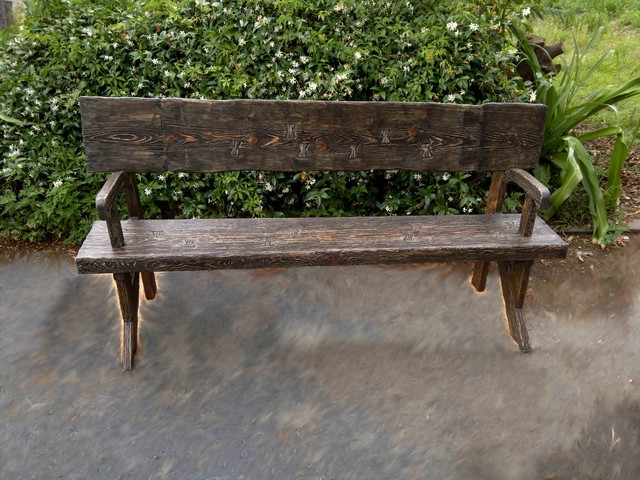 Farmhouse Rustic Indoor Bench - Rustic - Accent And Storage Benches ...