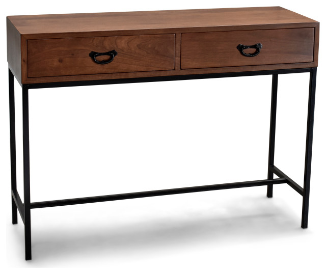 Kobe Small Console Table, Classic Walnut - Industrial - Console Tables ...