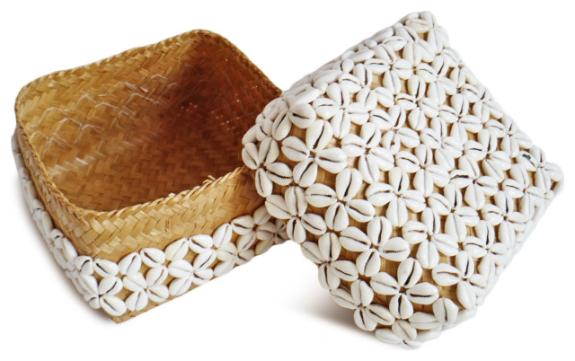 Cowry Shell Box Large - Beach Style - Decorative Boxes - by Design Mix ...