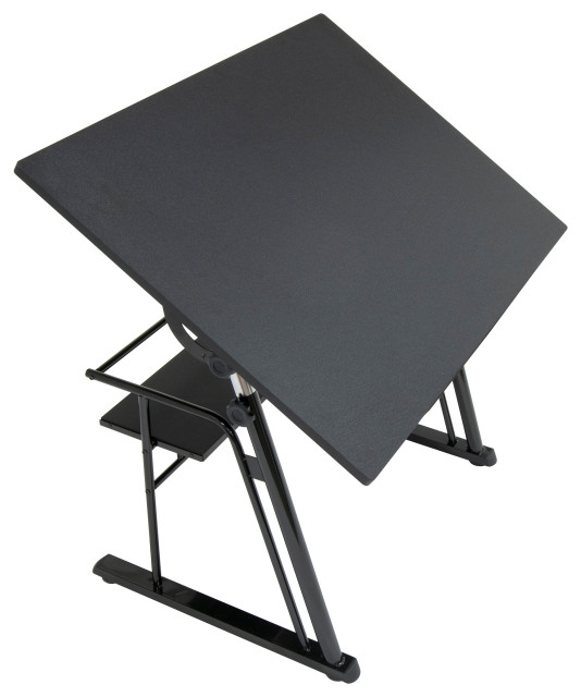 Zenith Drafting Table, Black - Contemporary - Drafting Tables - by Studio Designs | Houzz