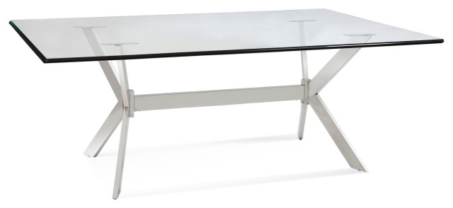 Bowen Glass Rectangular Dining Table - Contemporary - Dining Tables ...