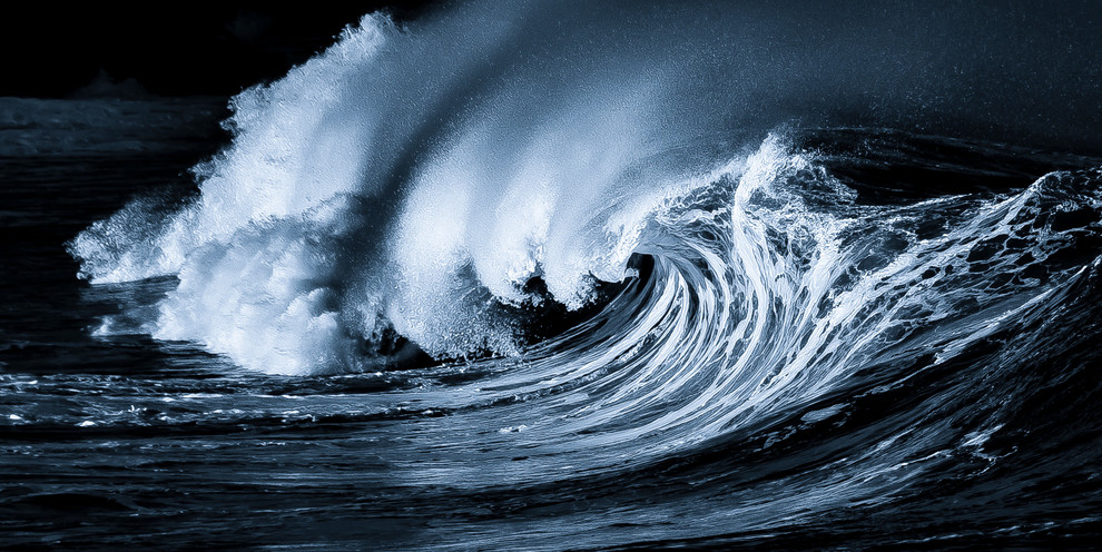 Angry Sea, Canvas Giclee, 32"x16" - Contemporary - Prints And Posters ...
