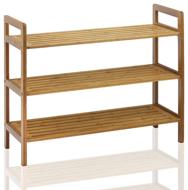 Oceanstar 3-Tier Bamboo Shoe Rack, Natural - Craftsman - Shoe Storage ...