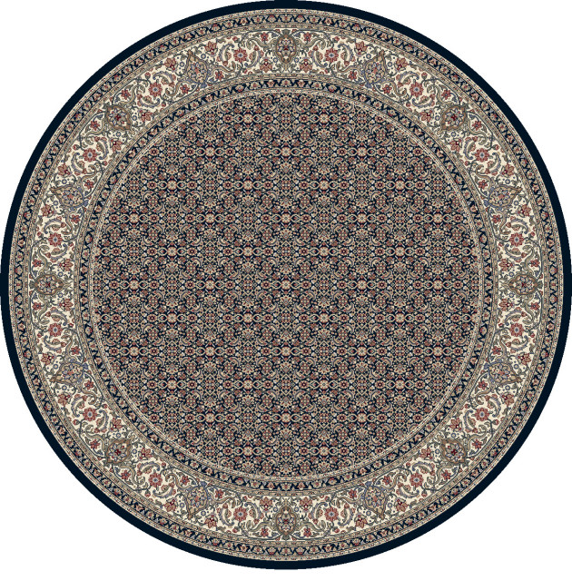 Ancient Garden 57011-3464 Traditional Rectangle Area Rug, 7'10" Round ...