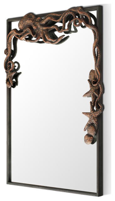 Octopus Rectangular Mirror - Beach Style - Wall Mirrors - by SPI | Houzz