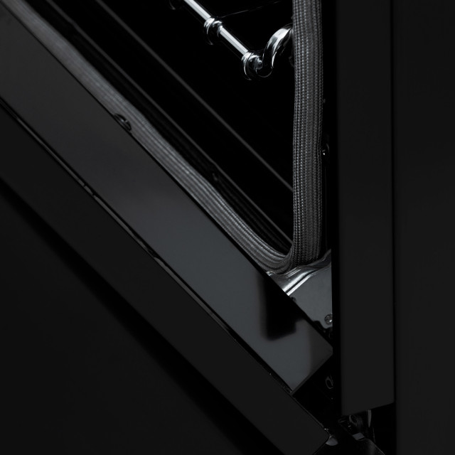 ZLINE 60" Dual Fuel Range, Black Stainless With Champagne Bronze RABZ ...