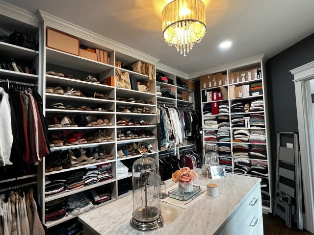 Boston Area High Ceiling Closet With Crown Molding - Wardrobe - Boston ...