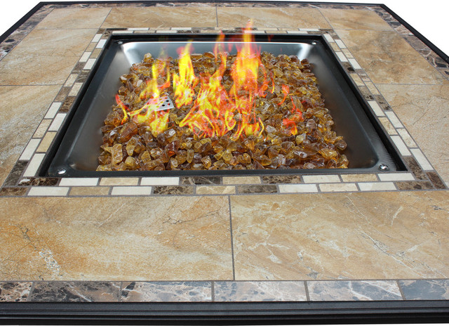 Square Tile Fire Pit, Bronze - Transitional - Fire Pits - by ...