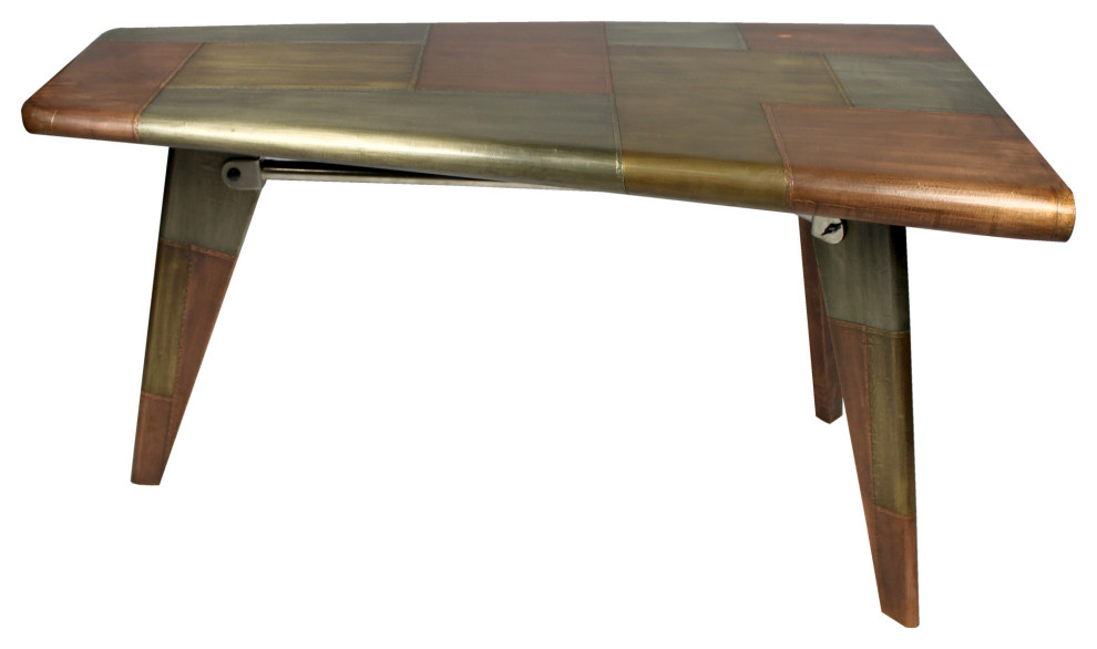 55" Copper Aluminum Writing Desk - Industrial - Desks And Hutches - by ...