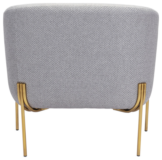 Micaela Arm Chair Gray & Gold - Contemporary - Armchairs And Accent ...