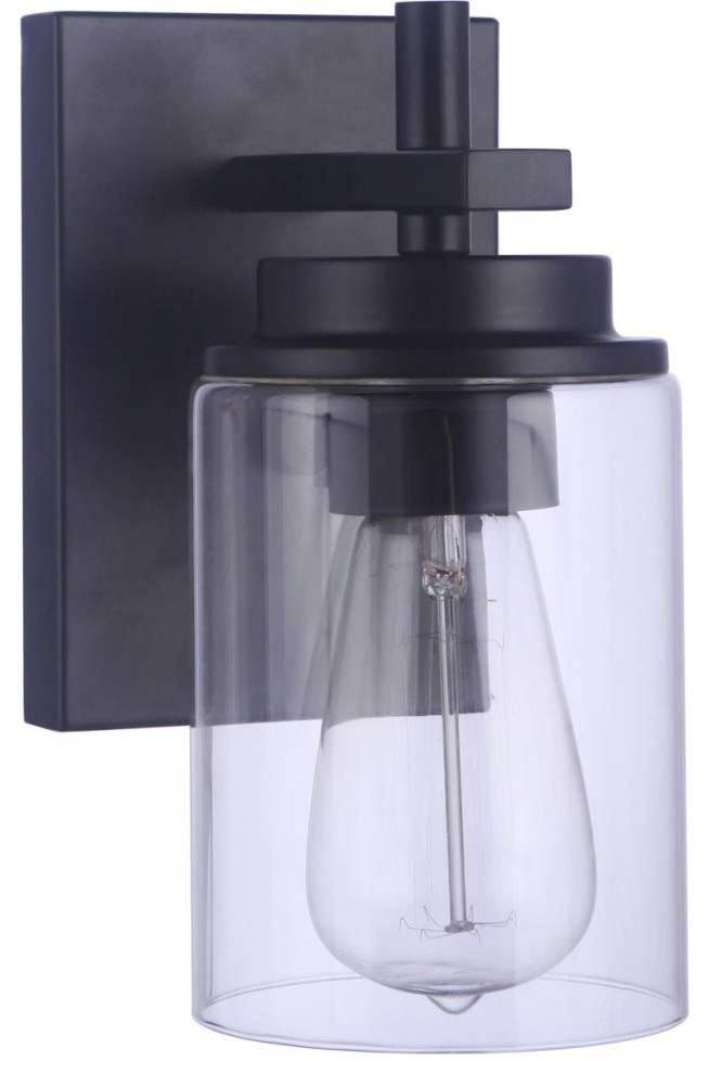 Reeves 1 Light Wall Sconce, Flat Black - Transitional - Wall Sconces ...