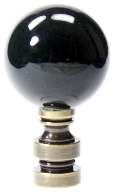 Ceramic Black Ball Antique Base Lamp Finial 2
