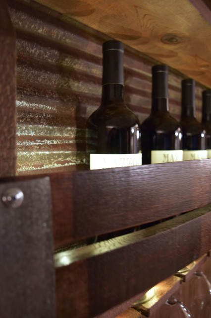 Lighted Wine Rack - Rustic - Wine Racks - by All About Barrels | Houzz