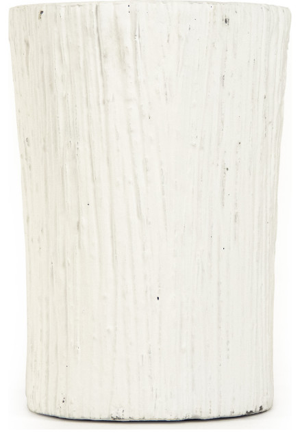 Distressed White Vase, Large - Farmhouse - Vases - by HedgeApple | Houzz