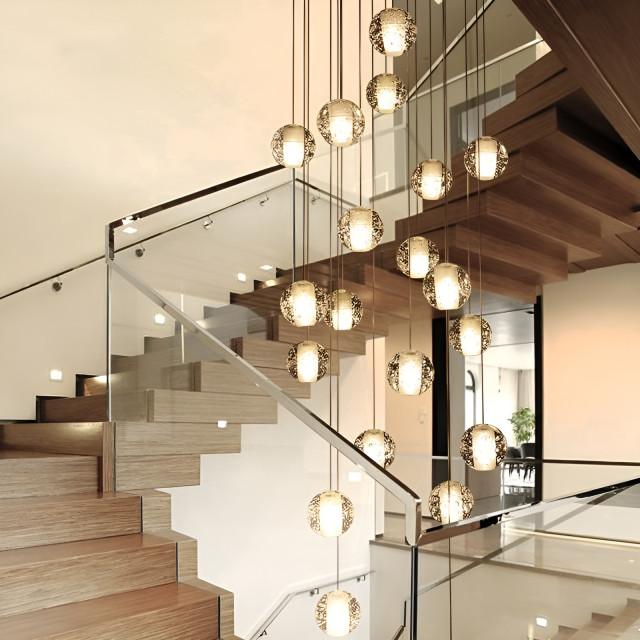 Lenno | Crystal Hanging Light Fixture - Contemporary - Chandeliers - by ...