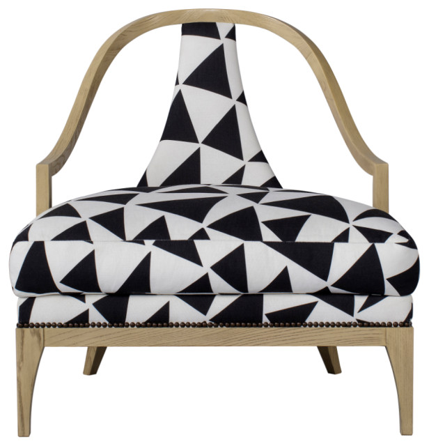 Triangle Pattern Upholstery Fluted Back Chair, Andrew Martin Ava ...