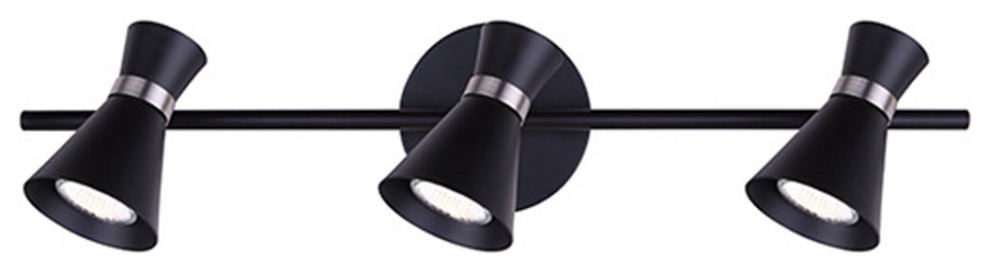 Canarm Griffith 3-LT Track Light IT668A03BKN10, Metal - Midcentury ...