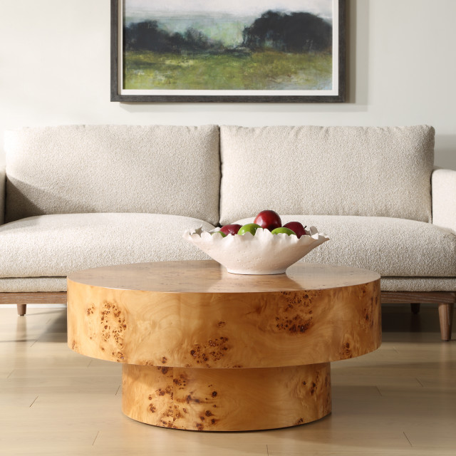 Uttermost Knots Poplar Round Coffee Table - Contemporary - Coffee ...