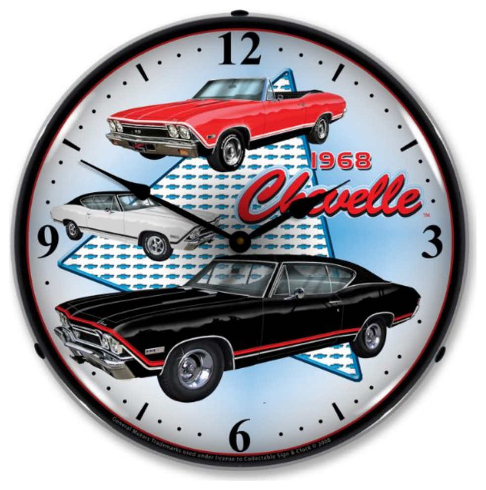 GMRE811190 1968 Chevelle Clock - Midcentury - Wall Clocks - by ...