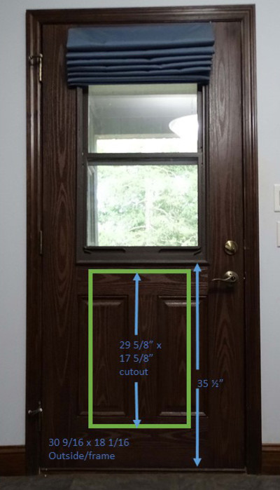 How to install a giant breed pet door in a fiberglass(?) door? | Houzz ...