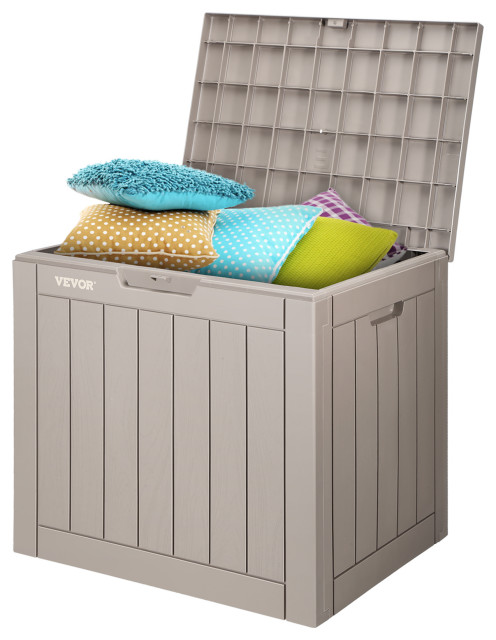 VEVOR Deck Box Indoor Outdoor Storage Box 31 Gallon Resin for Cushions ...