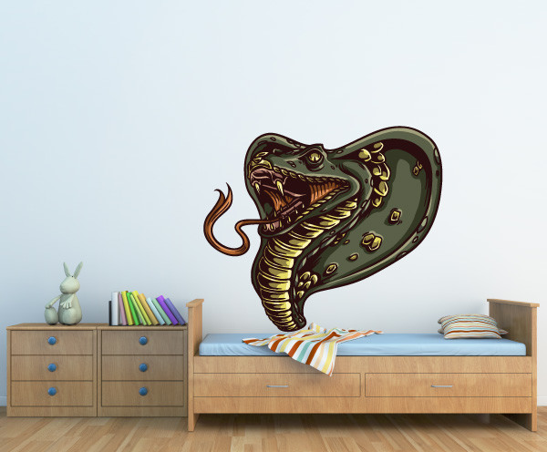 Snake Vinyl Wall Decal SnakeUScolor002, 6 in. - Contemporary - Wall ...