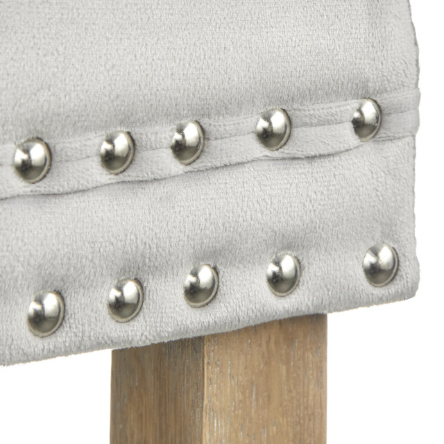 Set of 2 Dining Chair, Button Tufted Hourglass Back With Nailhead Trim ...