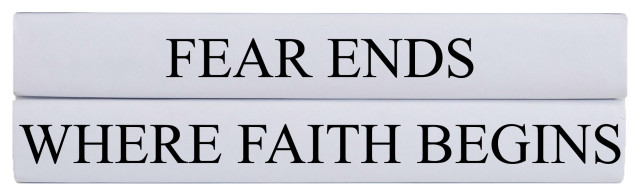 Where Faith Begins Quote Book Stack, S/2 - Traditional - Books - by ...