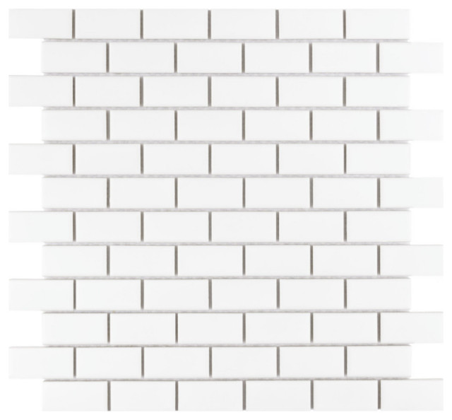 Metro Subway Porcelain Mosaic Tile Sample - Traditional - Tile - by ...