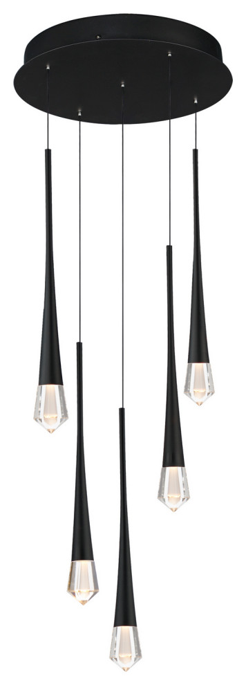 Pierce LED Pendant, Black - Contemporary - Pendant Lighting - by ...