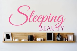 Decal Vinyl Wall Sticker, Sleeping Beauty Quote, 12x30" - Contemporary ...