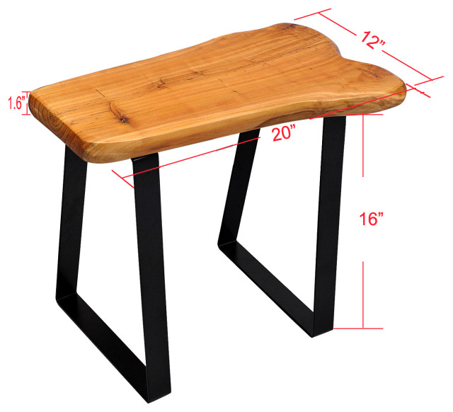 Cedar Roots 4 Legs Stand, 20"x12"x17.5" - Industrial - Side Tables And ...