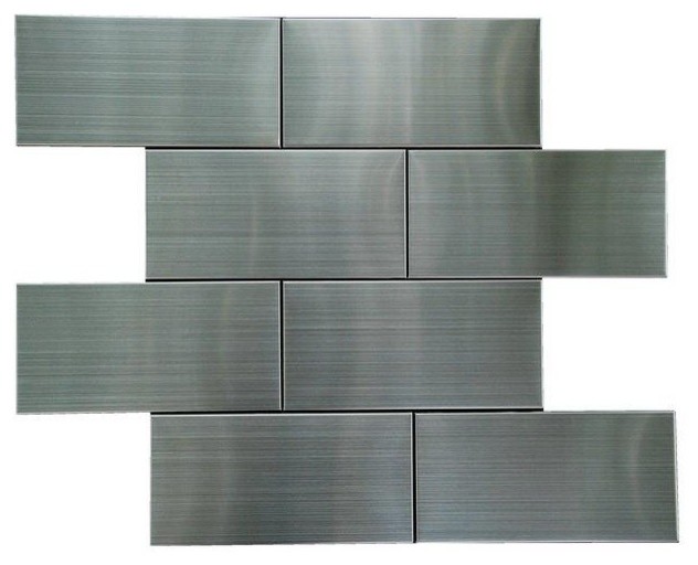 Stainless Steel Flat Polished Subway, Sample - Contemporary - Wall And ...
