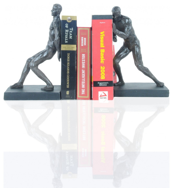4.5" X 6" X 10.5" Gymnastic Man Bookend Set Of 2 - Contemporary ...