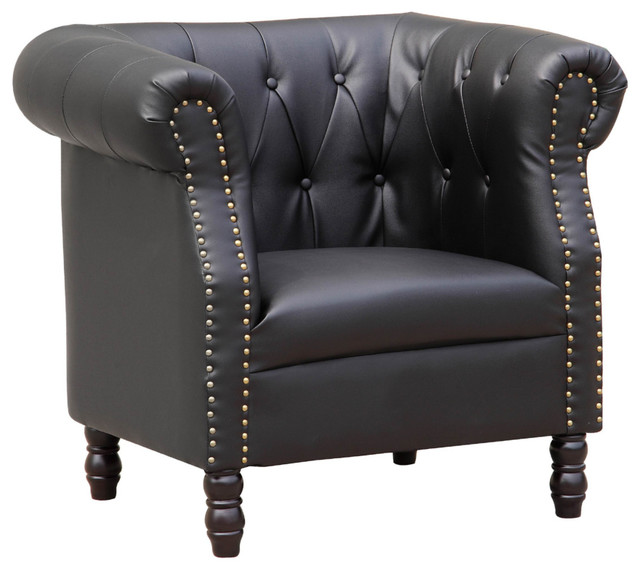 Modern Classics Chester Chair, Black, 31"H x 36"W x 30"D - Traditional ...