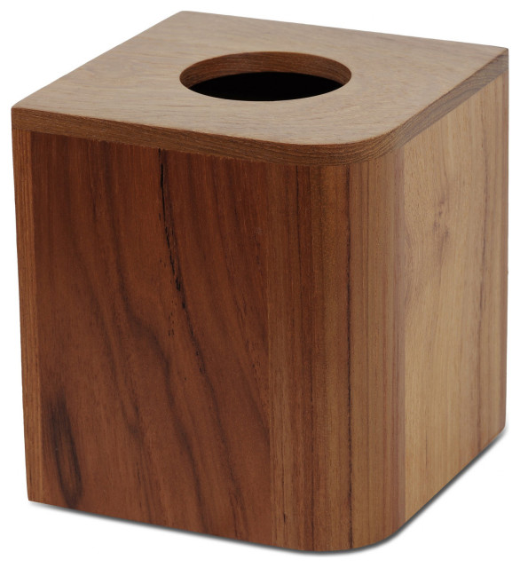 Designer Genuine Teak Tissue Box Cover - Transitional - Tissue Box ...